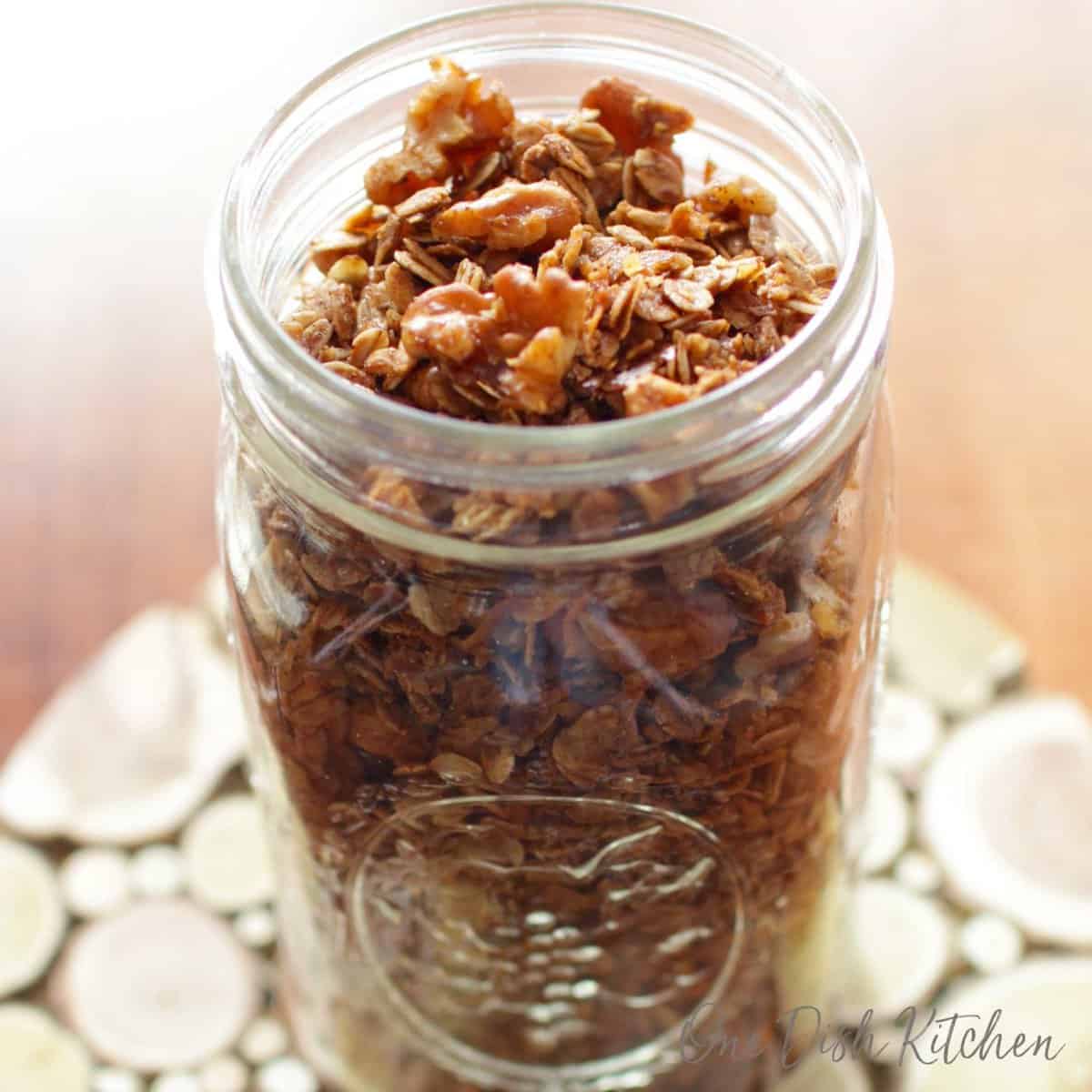 Small Batch Gingerbread Granola Recipe | One Dish Kitchen