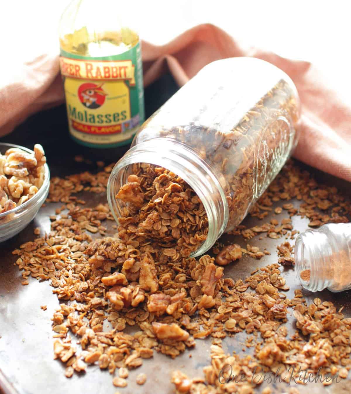 Small Batch Gingerbread Granola Recipe | One Dish Kitchen