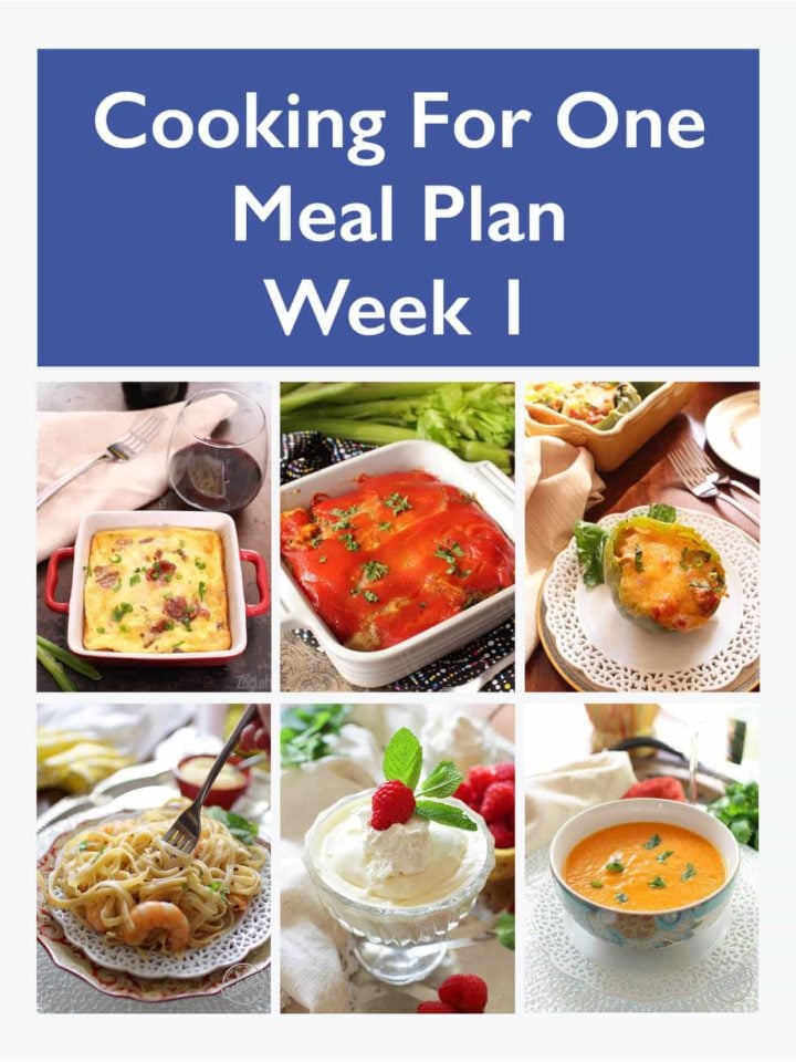 Meal Plans for One - Easy Recipes & Grocery Lists - One Dish Kitchen