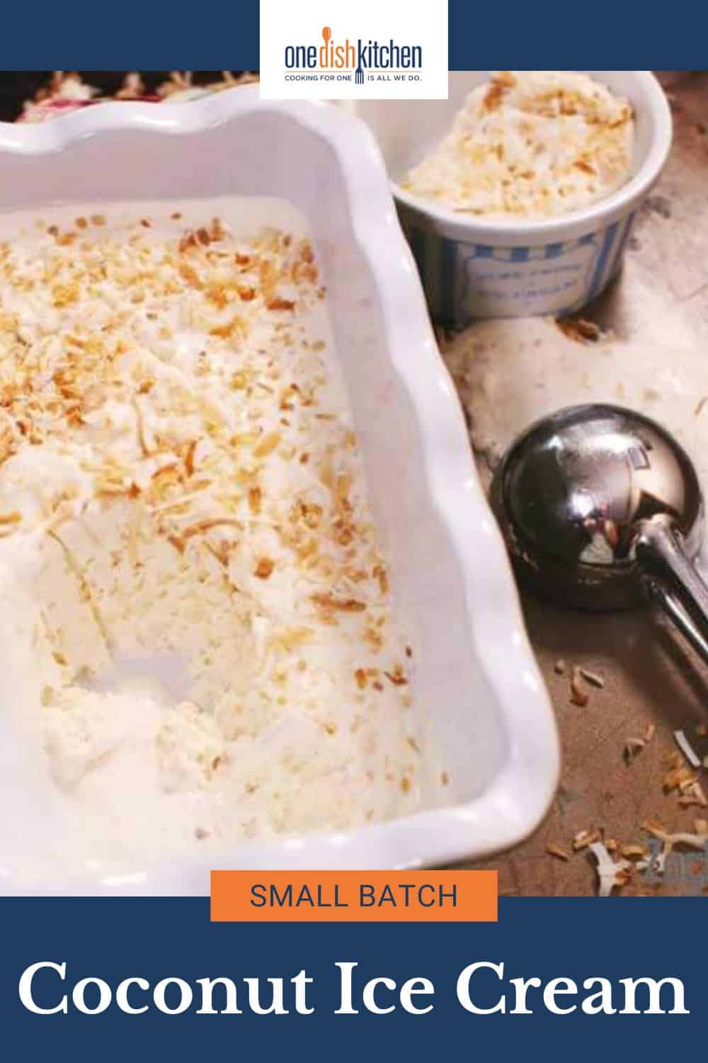 Small Batch Coconut Ice Cream - One Dish Kitchen