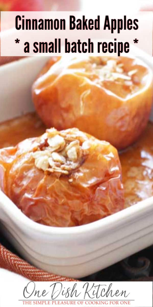 Small Batch Baked Apples - One Dish Kitchen