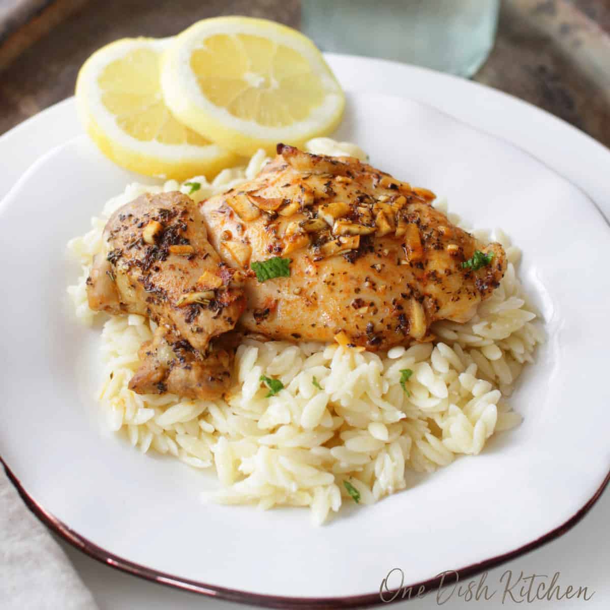 Lemon Garlic Chicken Recipe | Single Serving | One Dish Kitchen