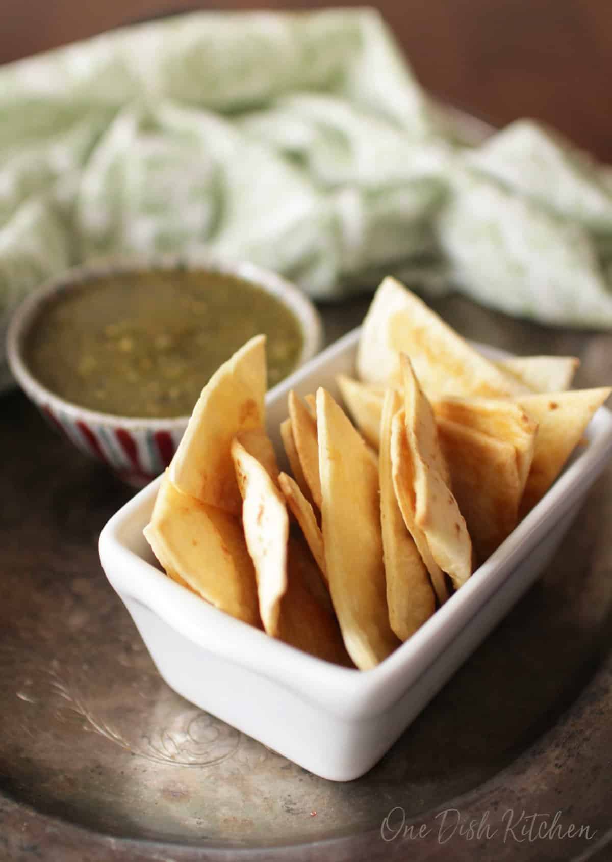 Homemade Baked Tortilla Chips | Small Batch | One Dish Kitchen