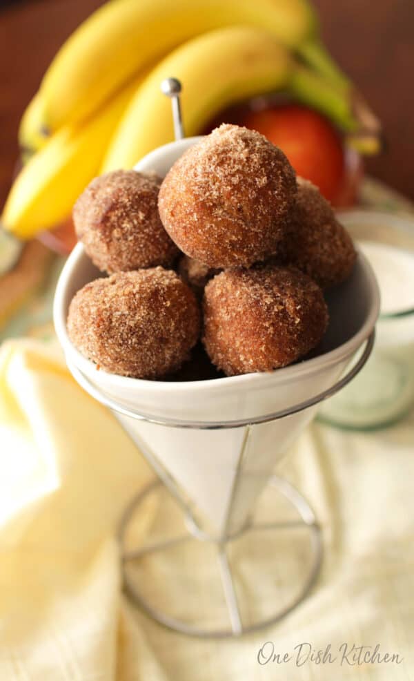 Small Batch Donut Holes - No Yeast - One Dish Kitchen