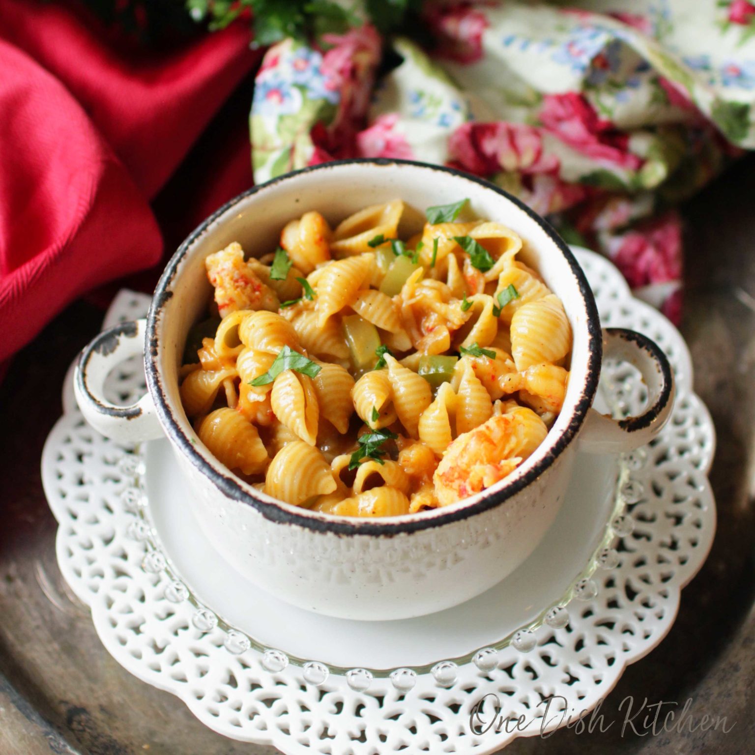 Crawfish Pasta Recipe | Single Serving | One Dish Kitchen