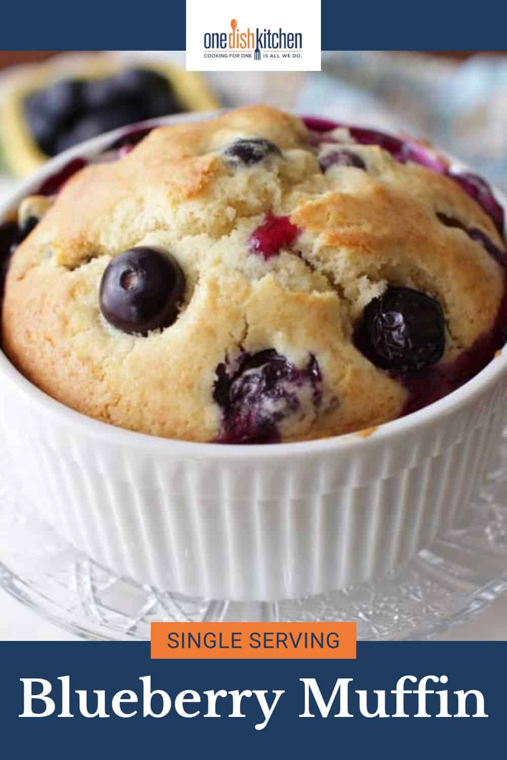 Blueberry Muffin For One - One Dish Kitchen