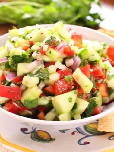 Cucumber Salad For One - One Dish Kitchen