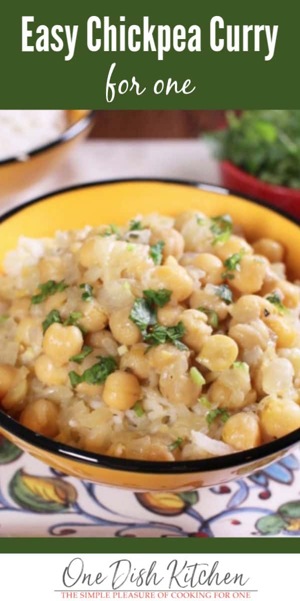 Chickpea Curry Recipe | Single Serving | One Dish Kitchen