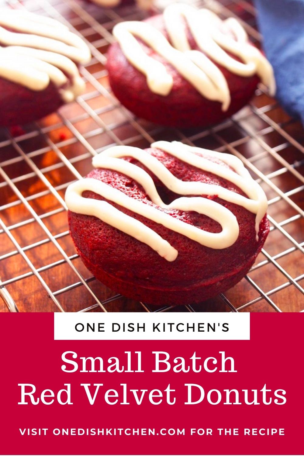 Red Velvet Donuts - Small Batch - One Dish Kitchen