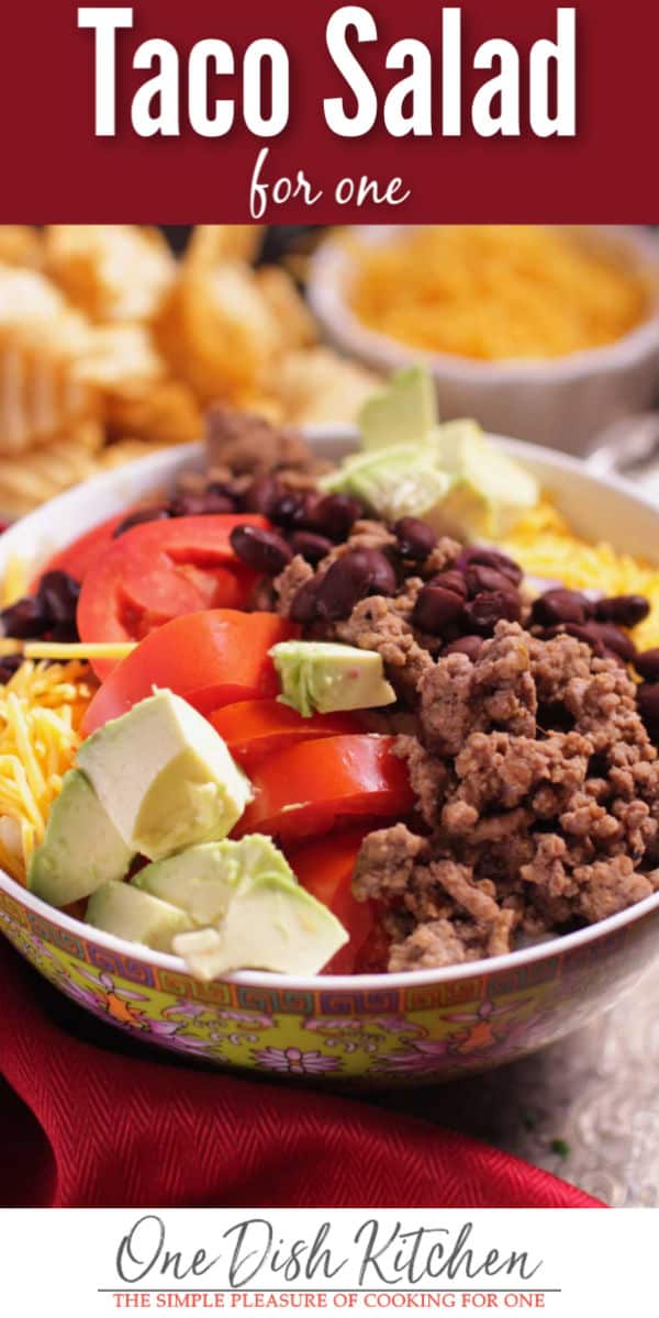 Taco Salad For One - One Dish Kitchen