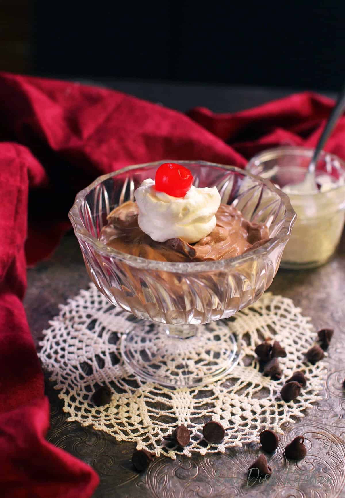 Two Ingredient Chocolate Mousse For One - One Dish Kitchen