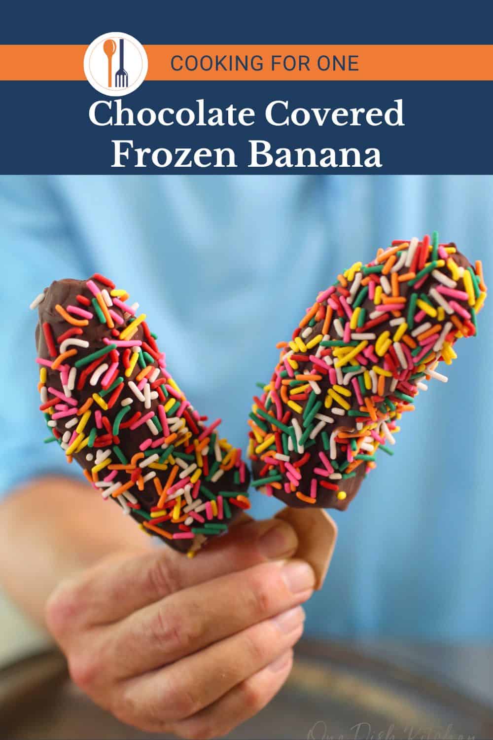 Chocolate Covered Frozen Banana - One Dish Kitchen