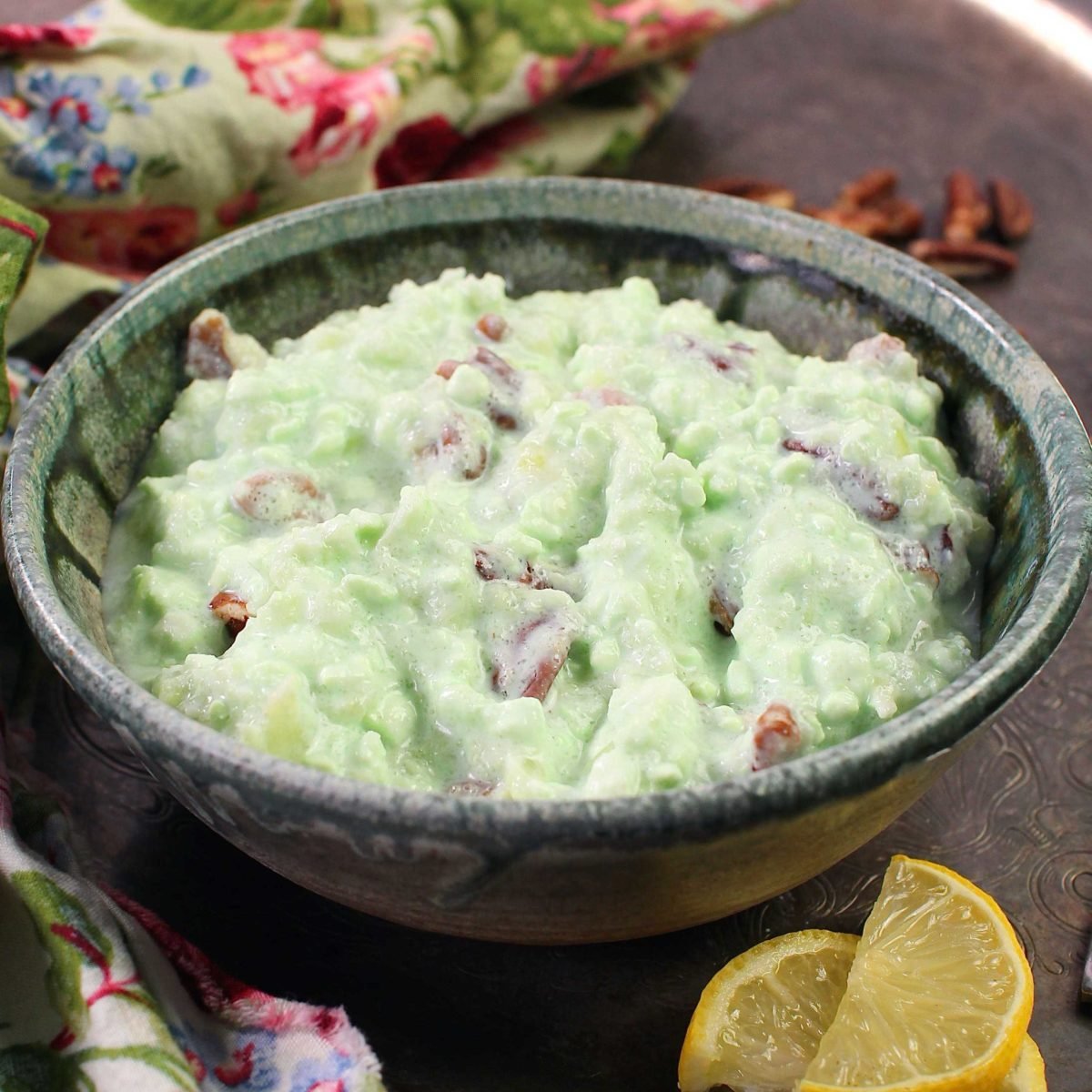 Small Batch Pineapple Lime Jello Salad - One Dish Kitchen