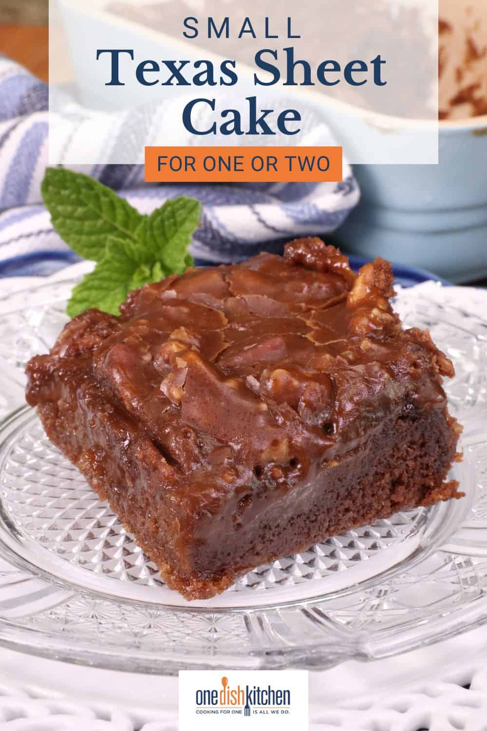 Mini Texas Sheet Cake Recipe - One Dish Kitchen