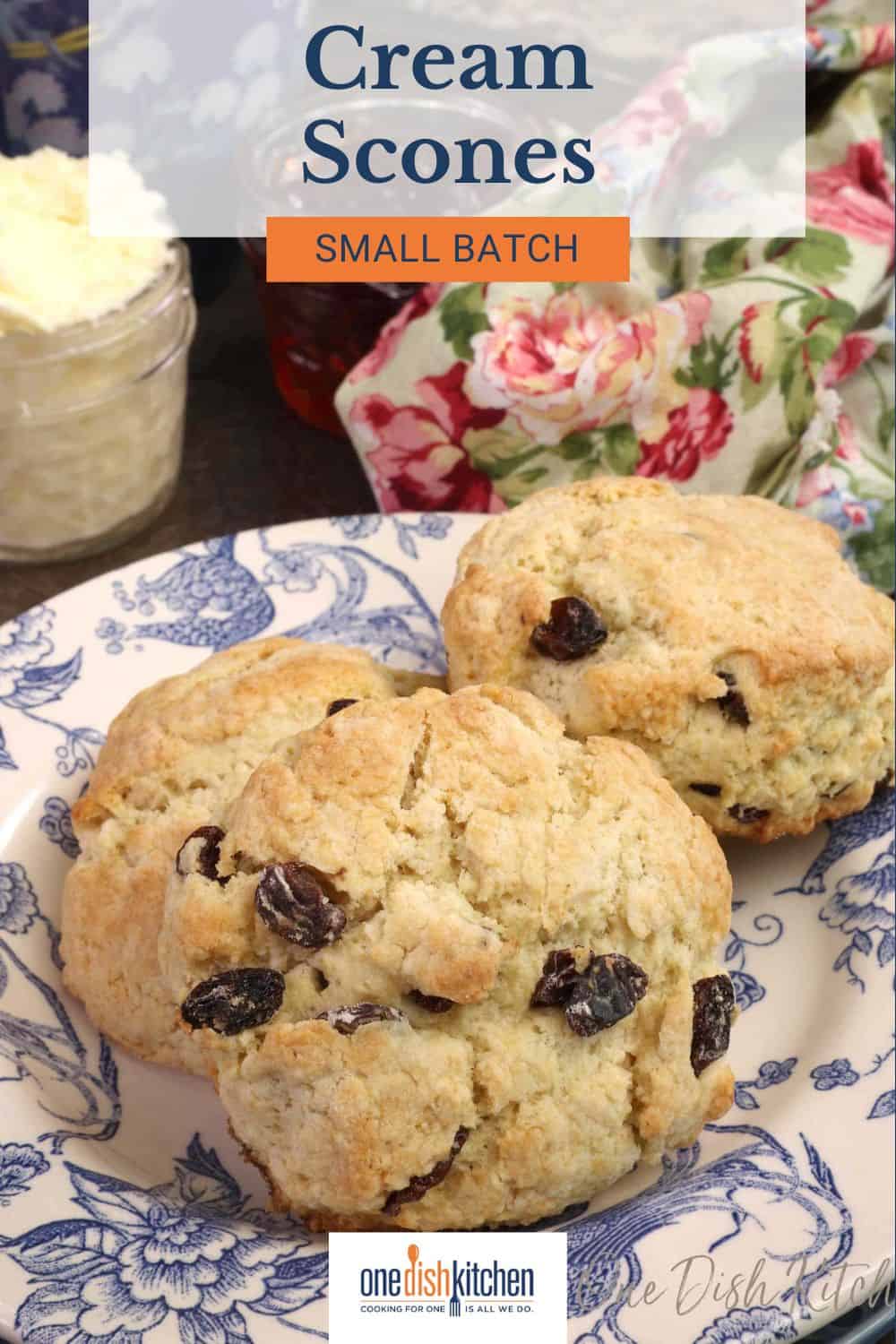 Small Batch Cream Scones - One Dish Kitchen