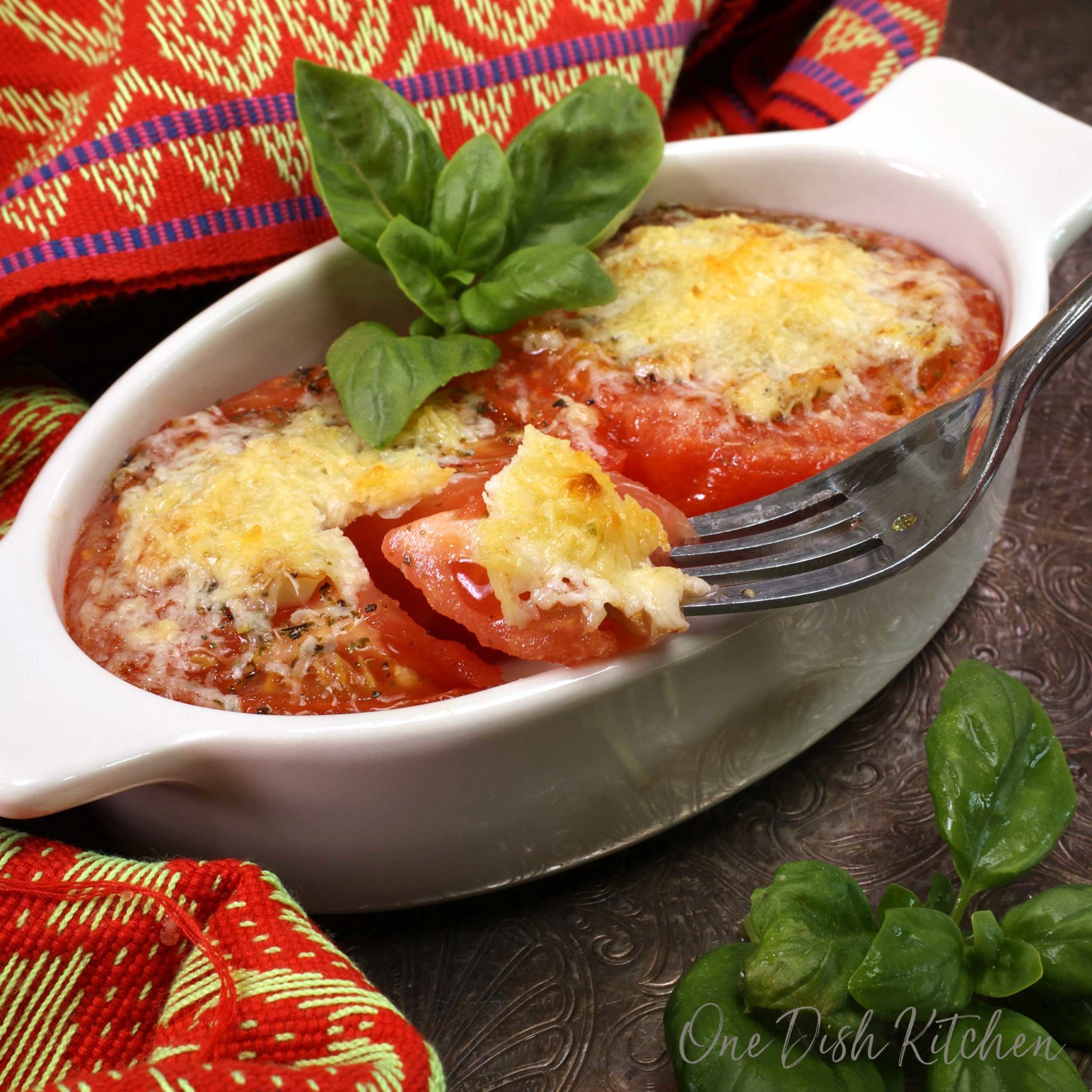 Broiled Tomatoes Recipe | Single Serving | One Dish Kitchen