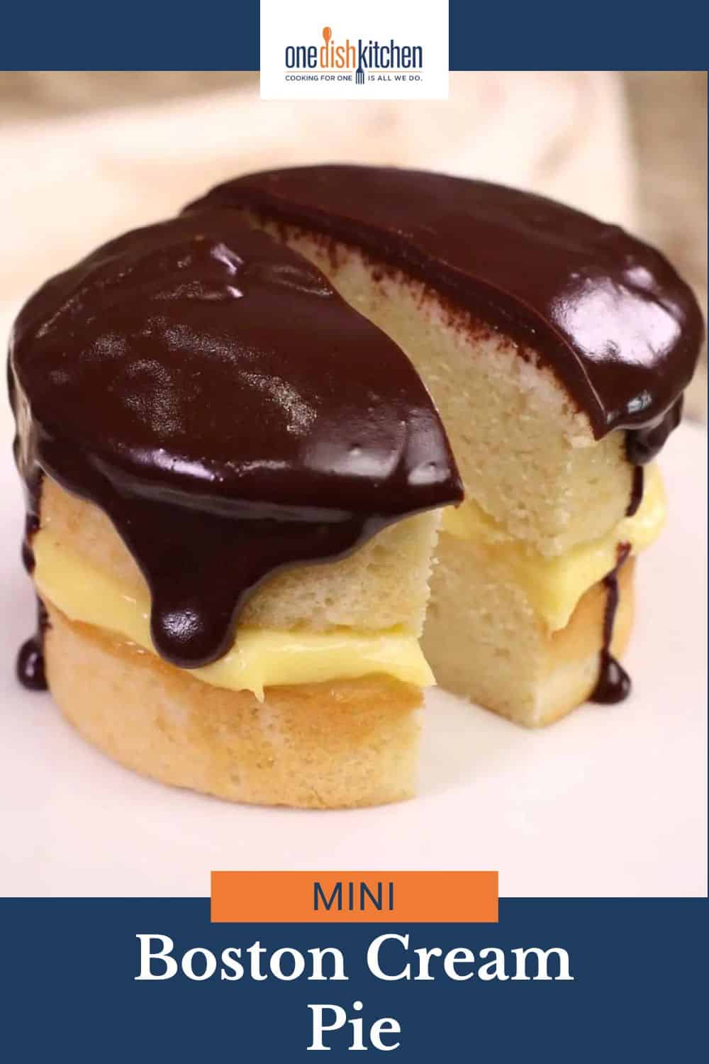 Mini Boston Cream Pie Recipe - One Dish Kitchen