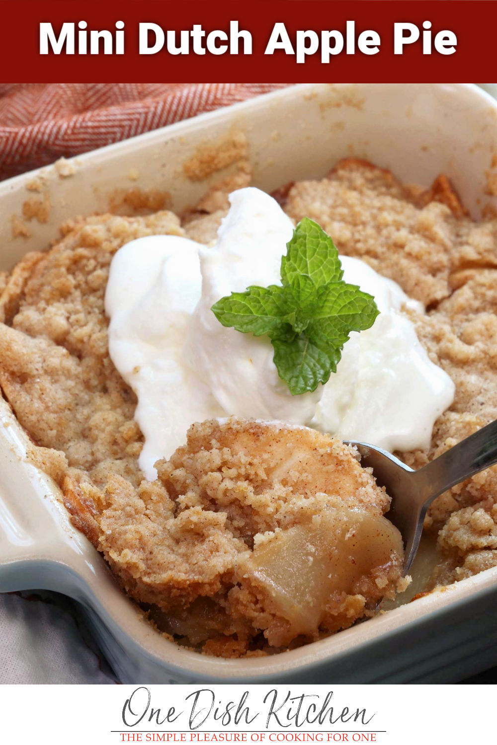 Mini Dutch Apple Pie - One Dish Kitchen