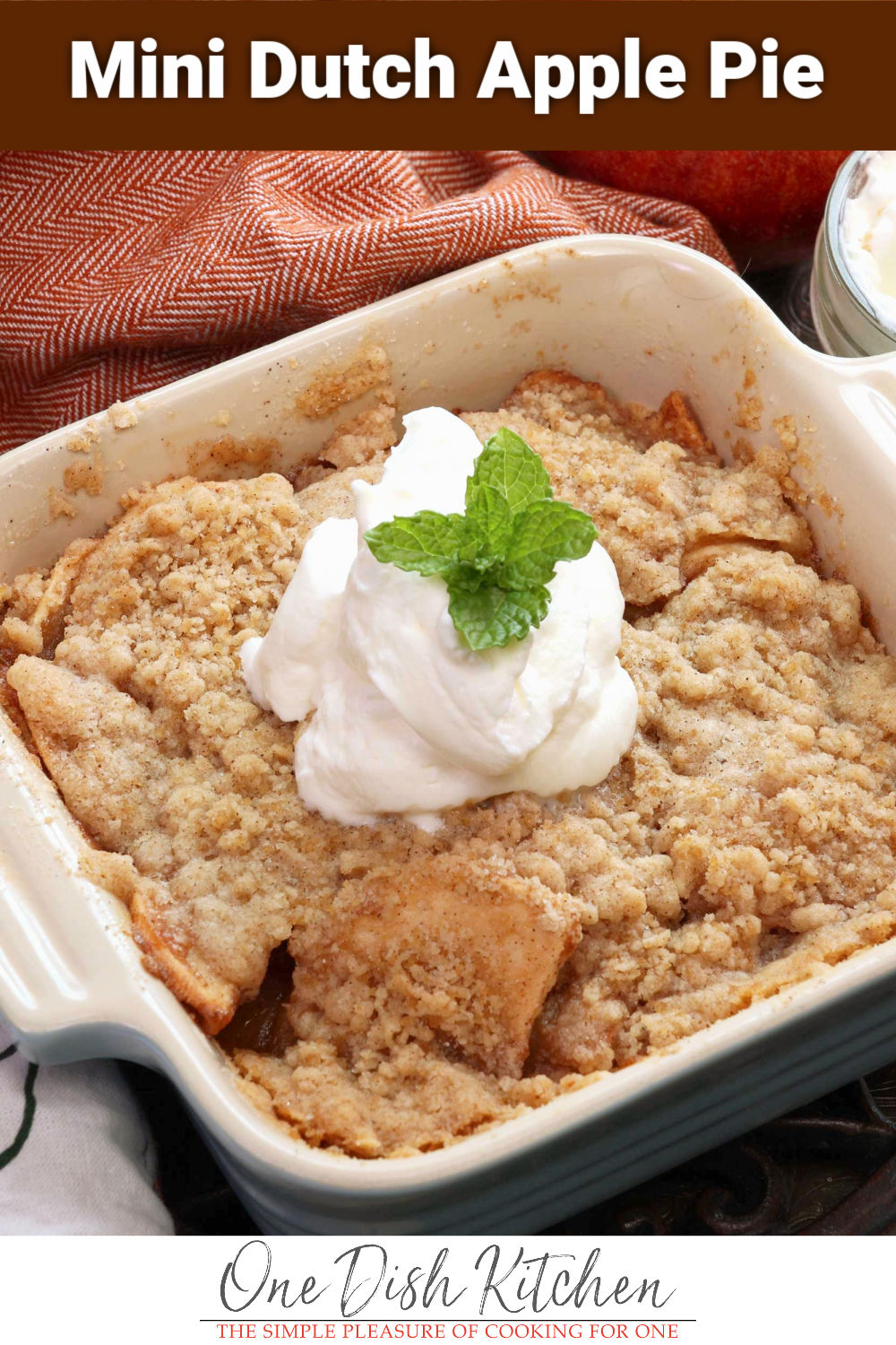 Mini Dutch Apple Pie - One Dish Kitchen