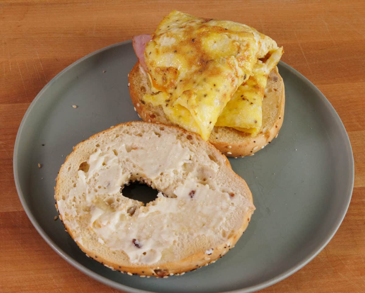 10 Minute Breakfast Bagel Recipe | One Dish Kitchen