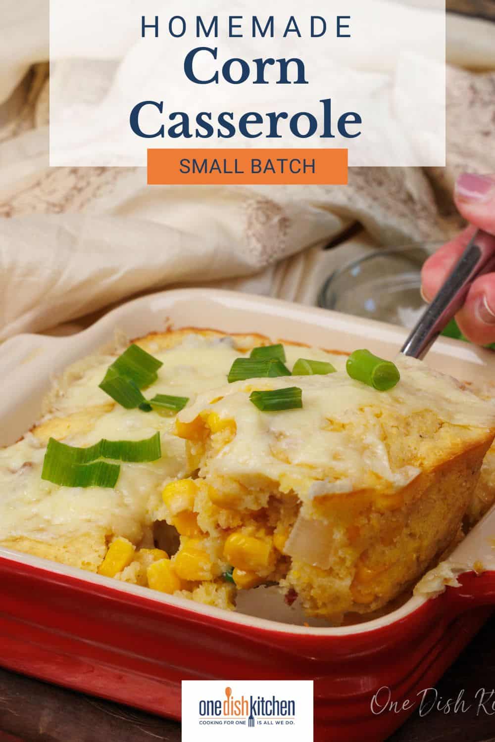 Small Batch Corn Casserole - One Dish Kitchen