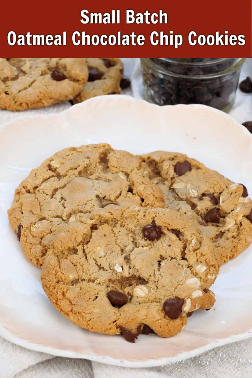 Small Batch Oatmeal Chocolate Chip Cookies - One Dish Kitchen