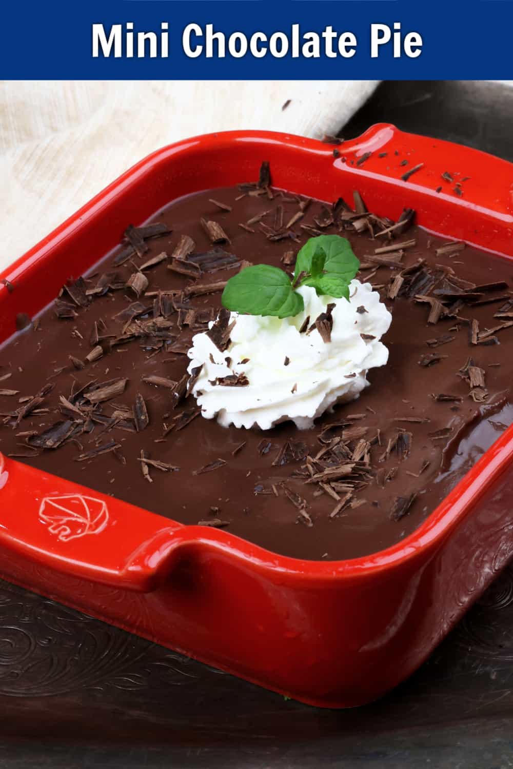 Mini Chocolate Pie Recipe - One Dish Kitchen