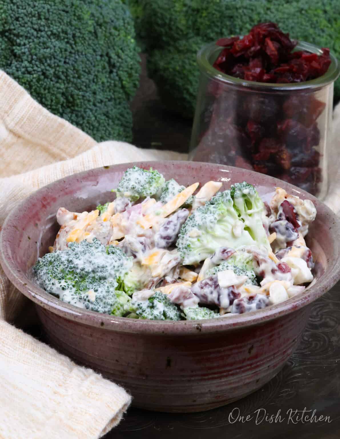 Broccoli Salad For One - One Dish Kitchen