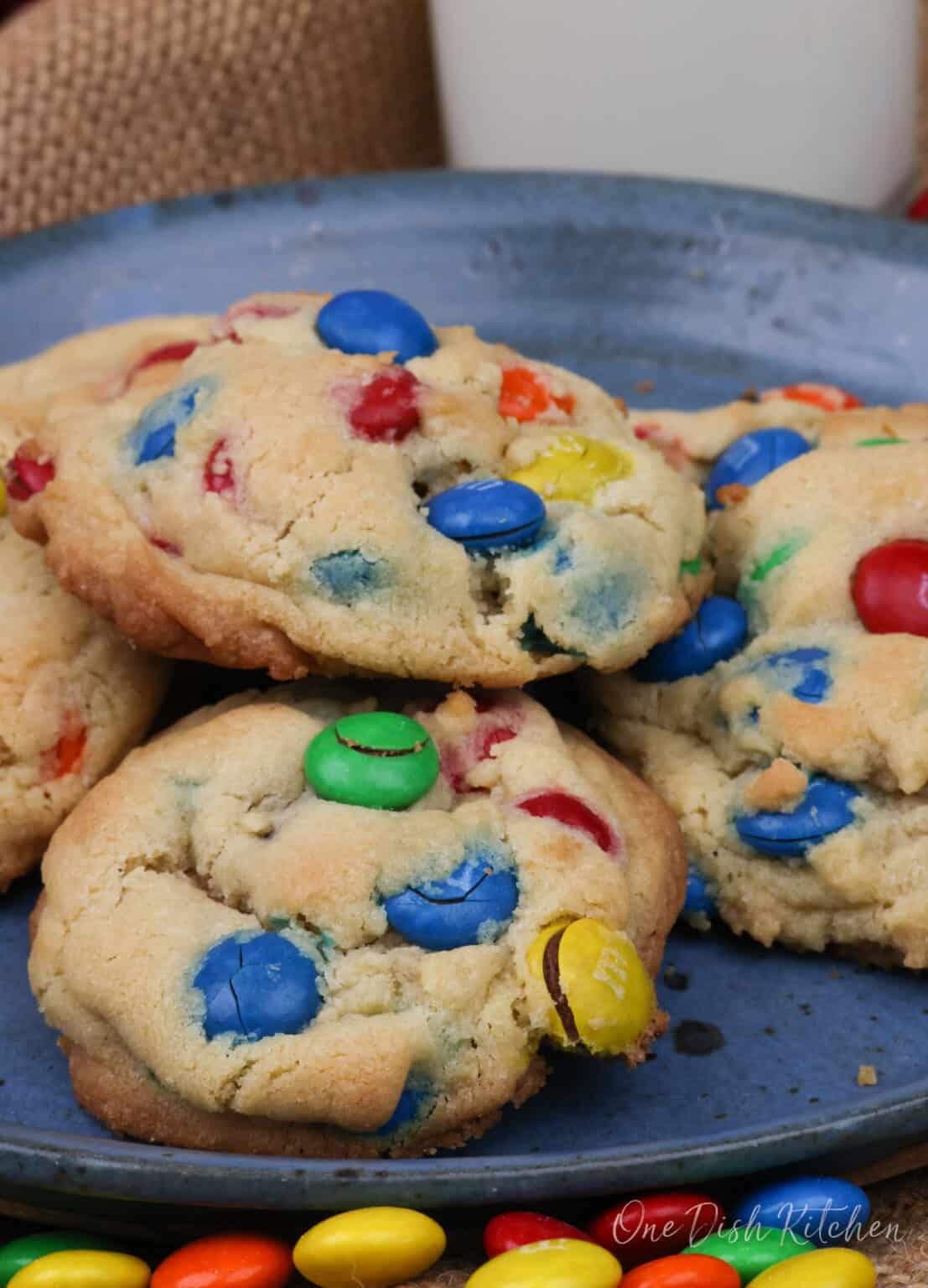 Small Batch M&M Cookies - One Dish Kitchen