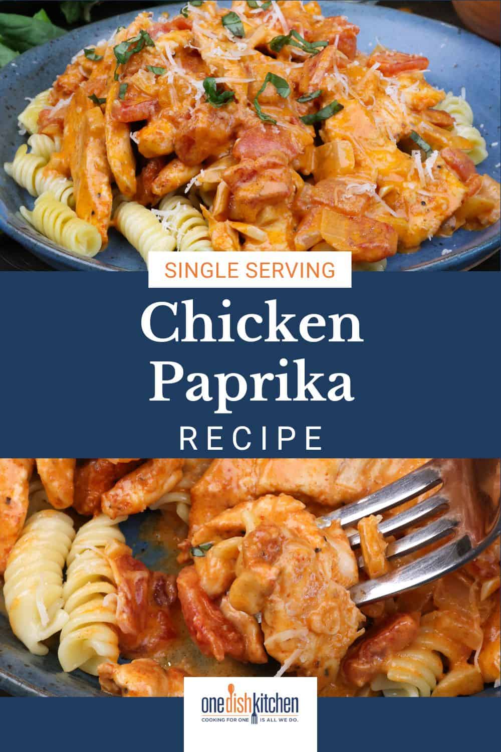 Chicken Paprika For One - One Dish Kitchen