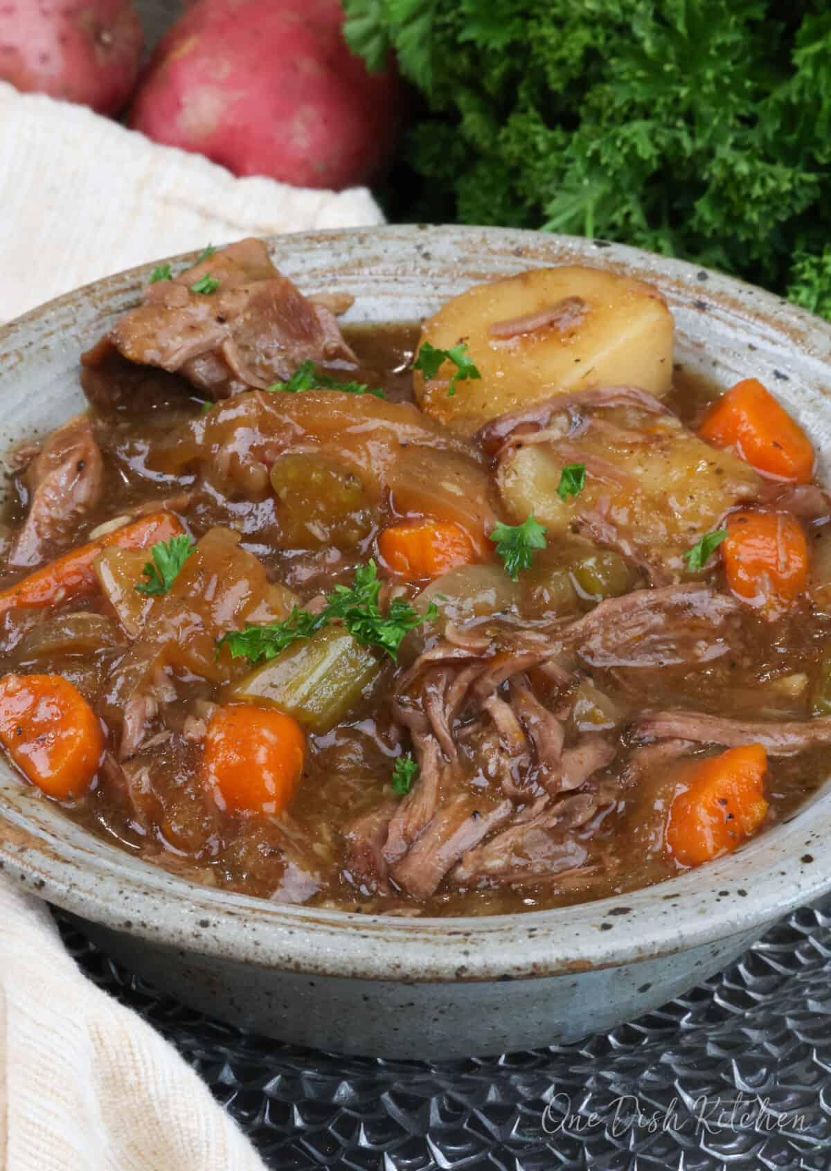 Slow Cooker Pot Roast | Single Serving | One Dish Kitchen