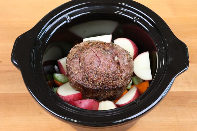 Mini Slow Cooker Pot Roast - One Dish Kitchen