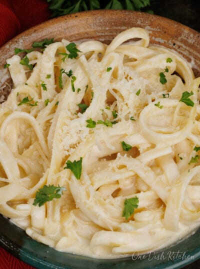Fettuccine Alfredo For One - One Dish Kitchen