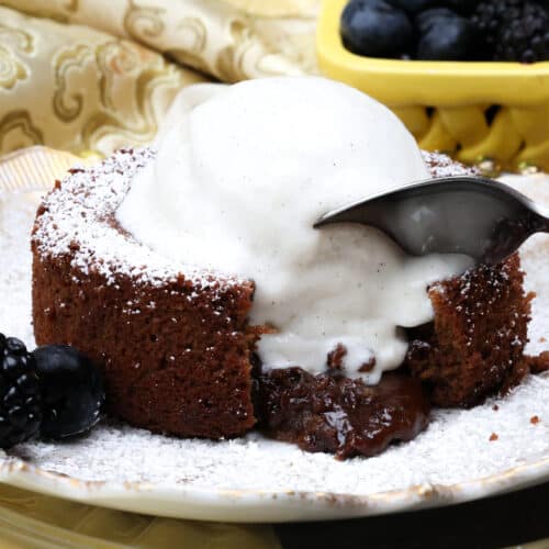 Chocolate Lava Cake For One - One Dish Kitchen