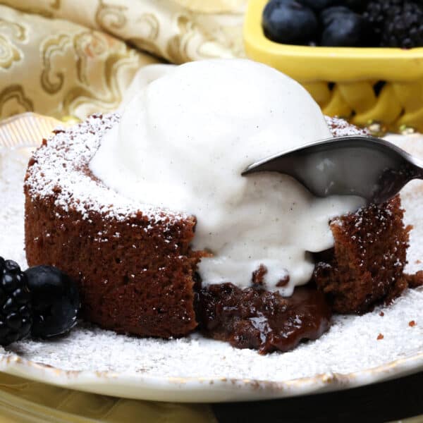Chocolate Lava Cake For One - One Dish Kitchen