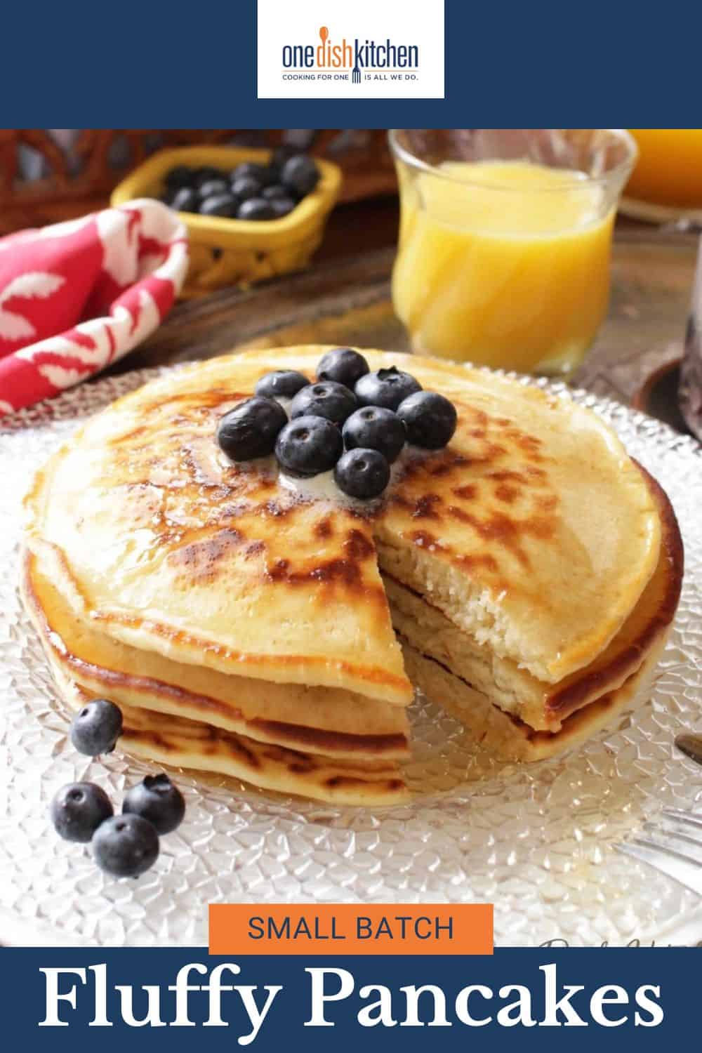 Fluffy Pancakes For One (Single Serving) - One Dish Kitchen