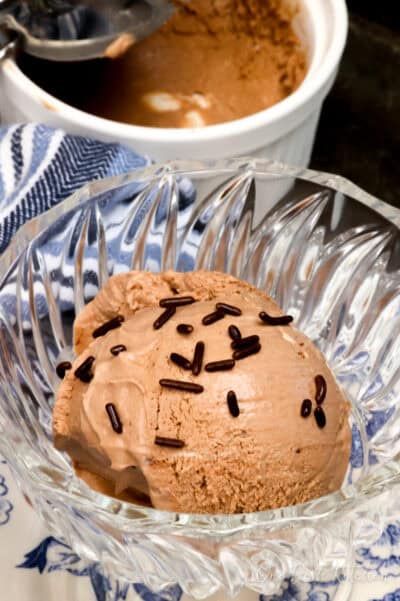 Chocolate Ice Cream For One - One Dish Kitchen