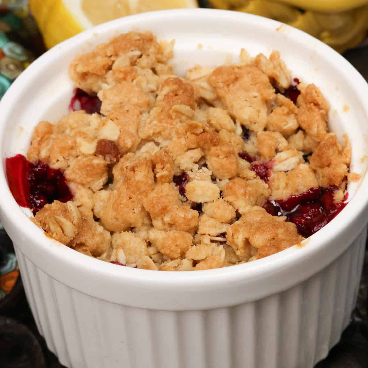 Blackberry Crisp For One - One Dish Kitchen