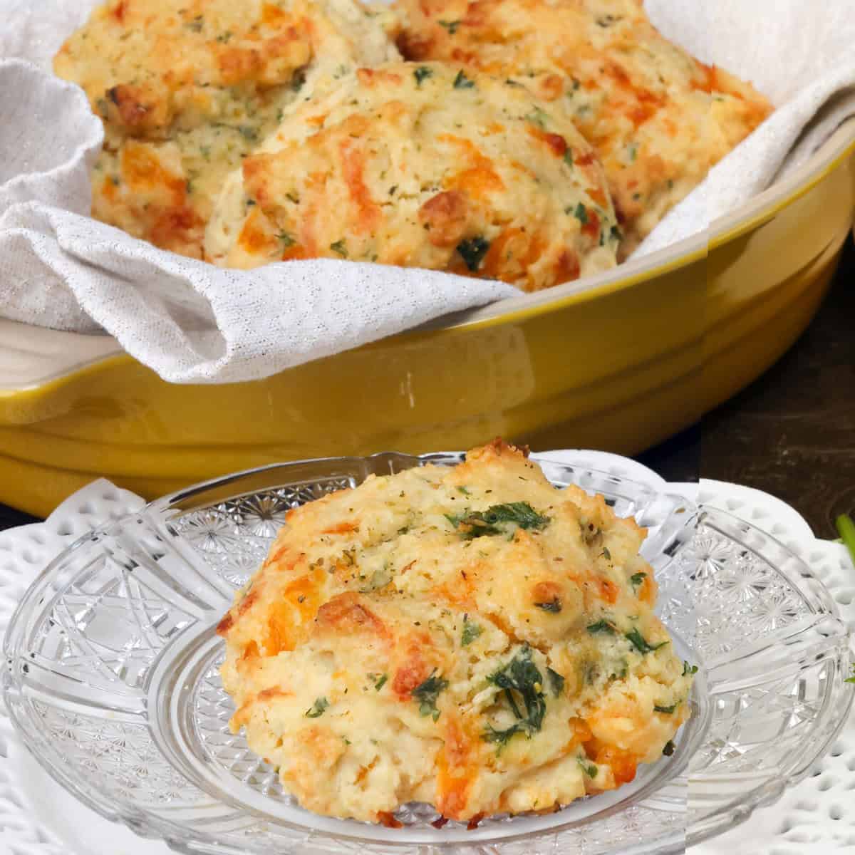 Small Batch Cheddar Biscuits - One Dish Kitchen