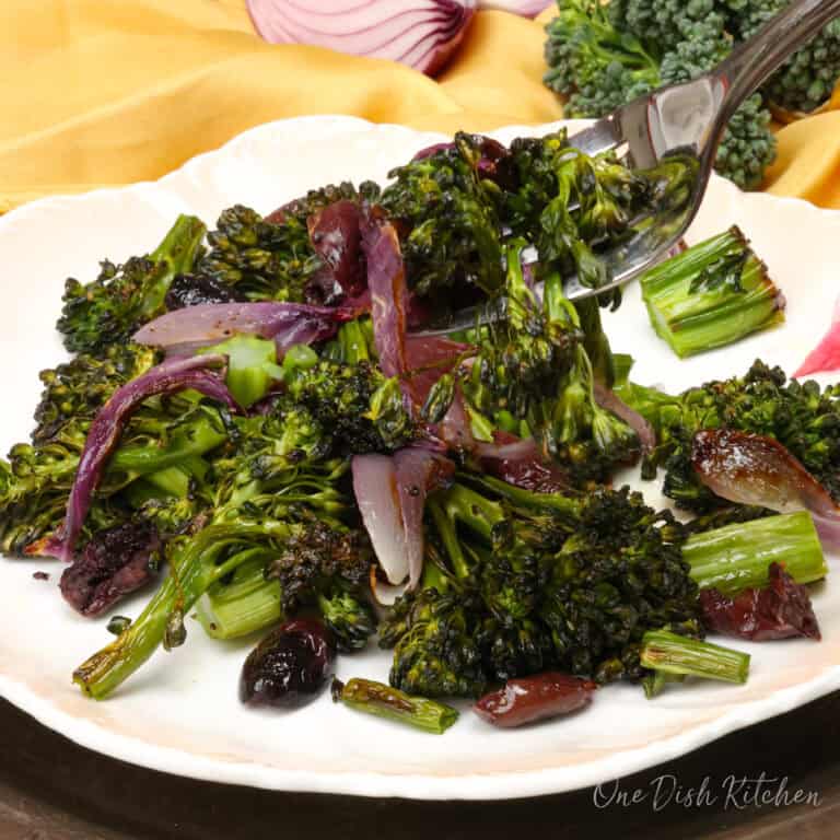 Roasted Broccolini For One - One Dish Kitchen