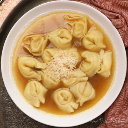 Tortellini en Brodo For One - One Dish Kitchen
