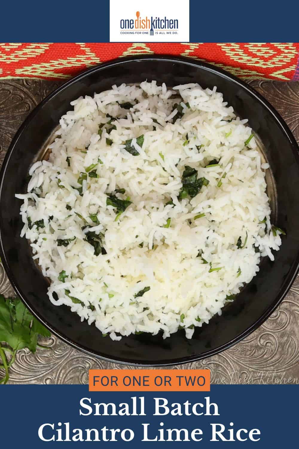 Cilantro Lime Rice For One - One Dish Kitchen
